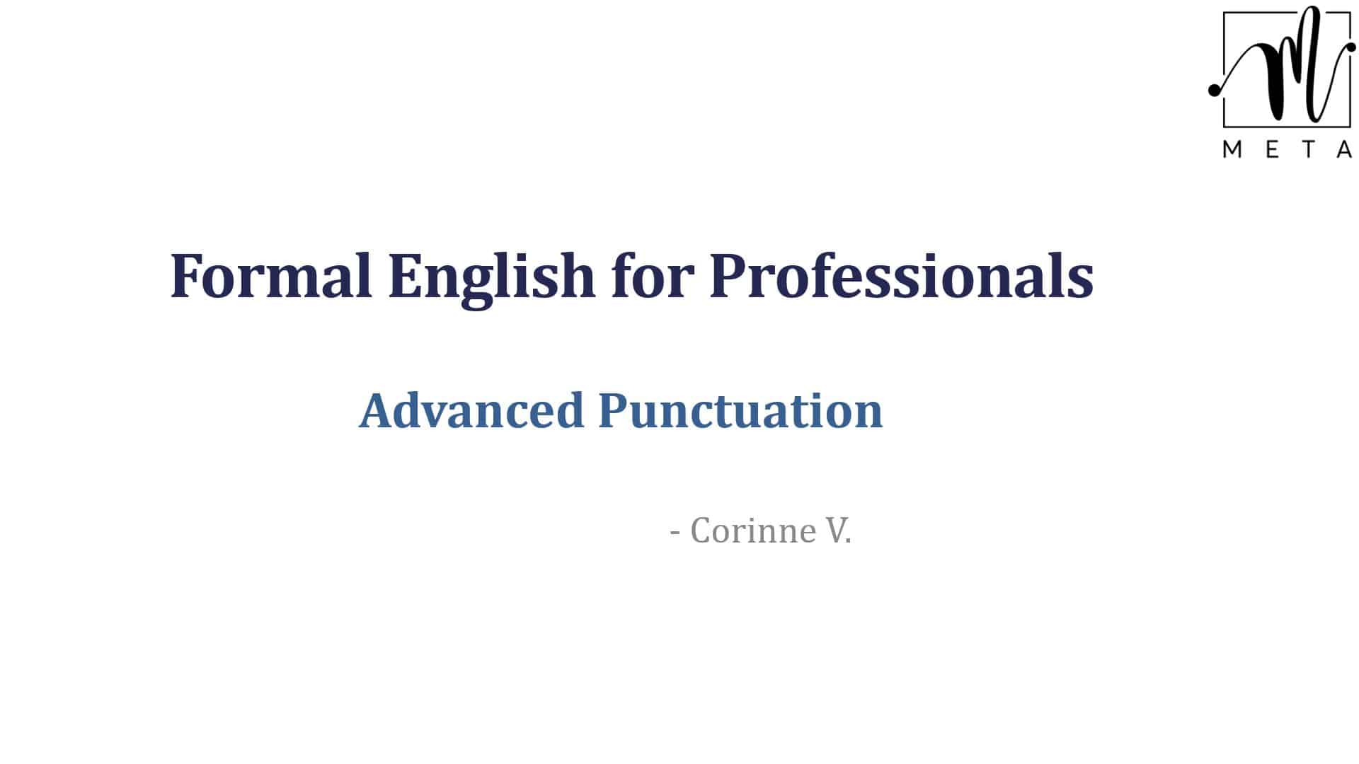 BE Unit 8 - Advanced Punctuation Quiz - Learn English Online for FREE